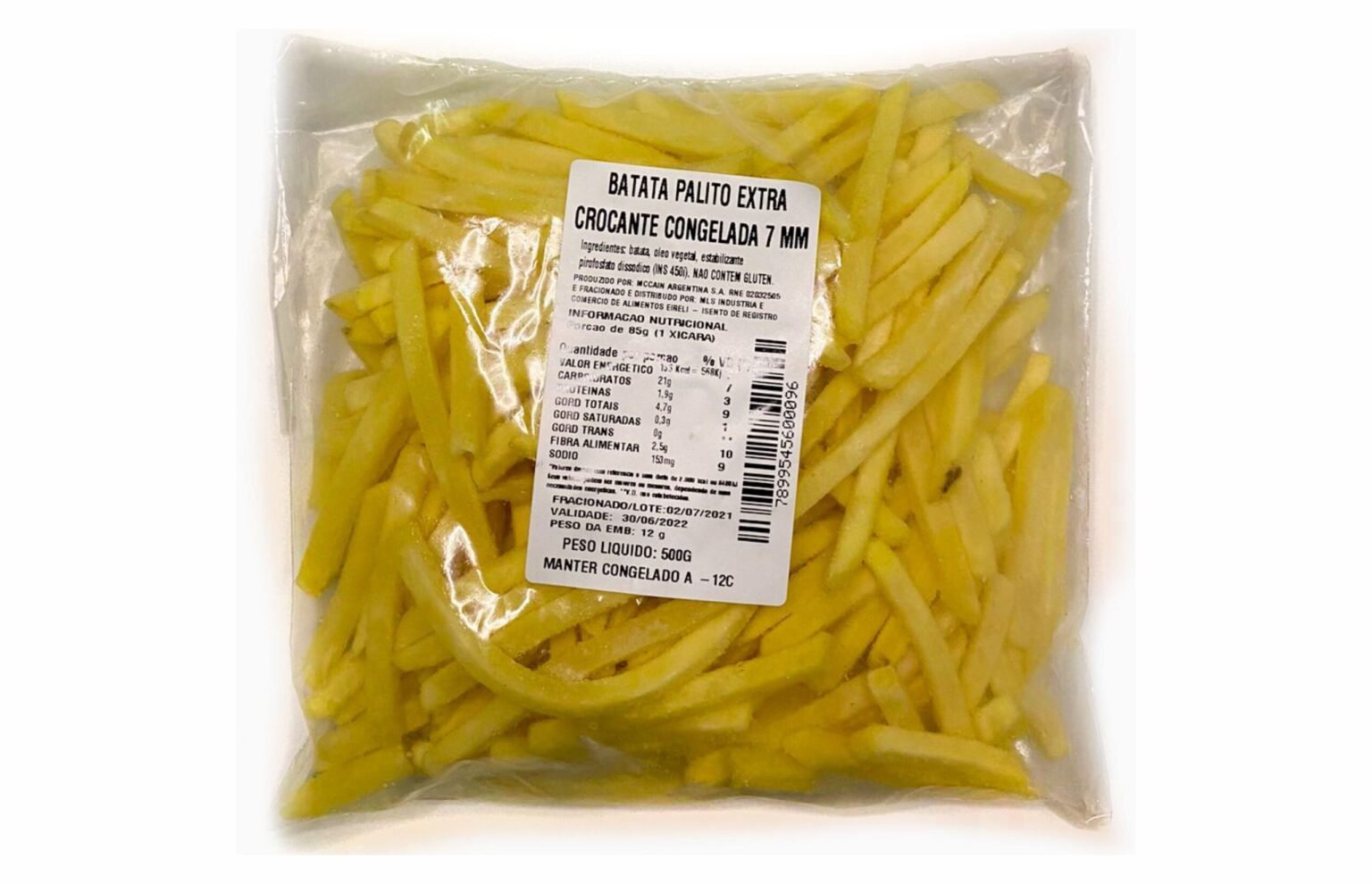 Batata Palito 7 Mm Crispy Extra Crocante 500g – Petiscos e Cia